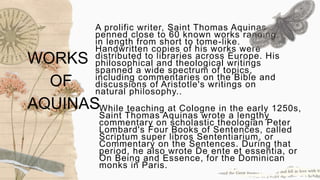 "Thomas Aquinas" life, works, educations | PPTX