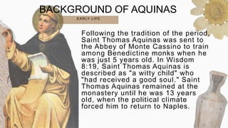"Thomas Aquinas" life, works, educations | PPTX