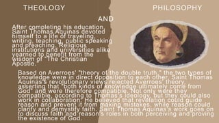 "Thomas Aquinas" life, works, educations | PPTX