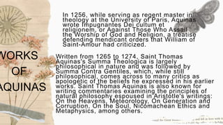 "Thomas Aquinas" life, works, educations | PPT