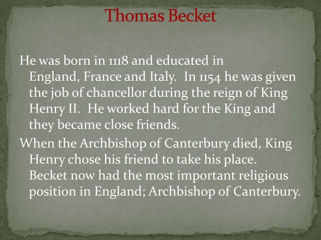 Thomas becket | PPT