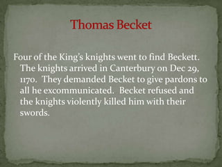 Thomas becket | PPTX