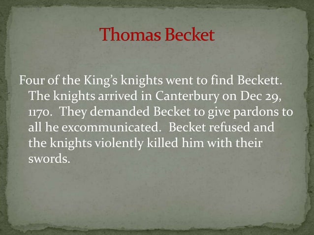 Thomas becket | PPT