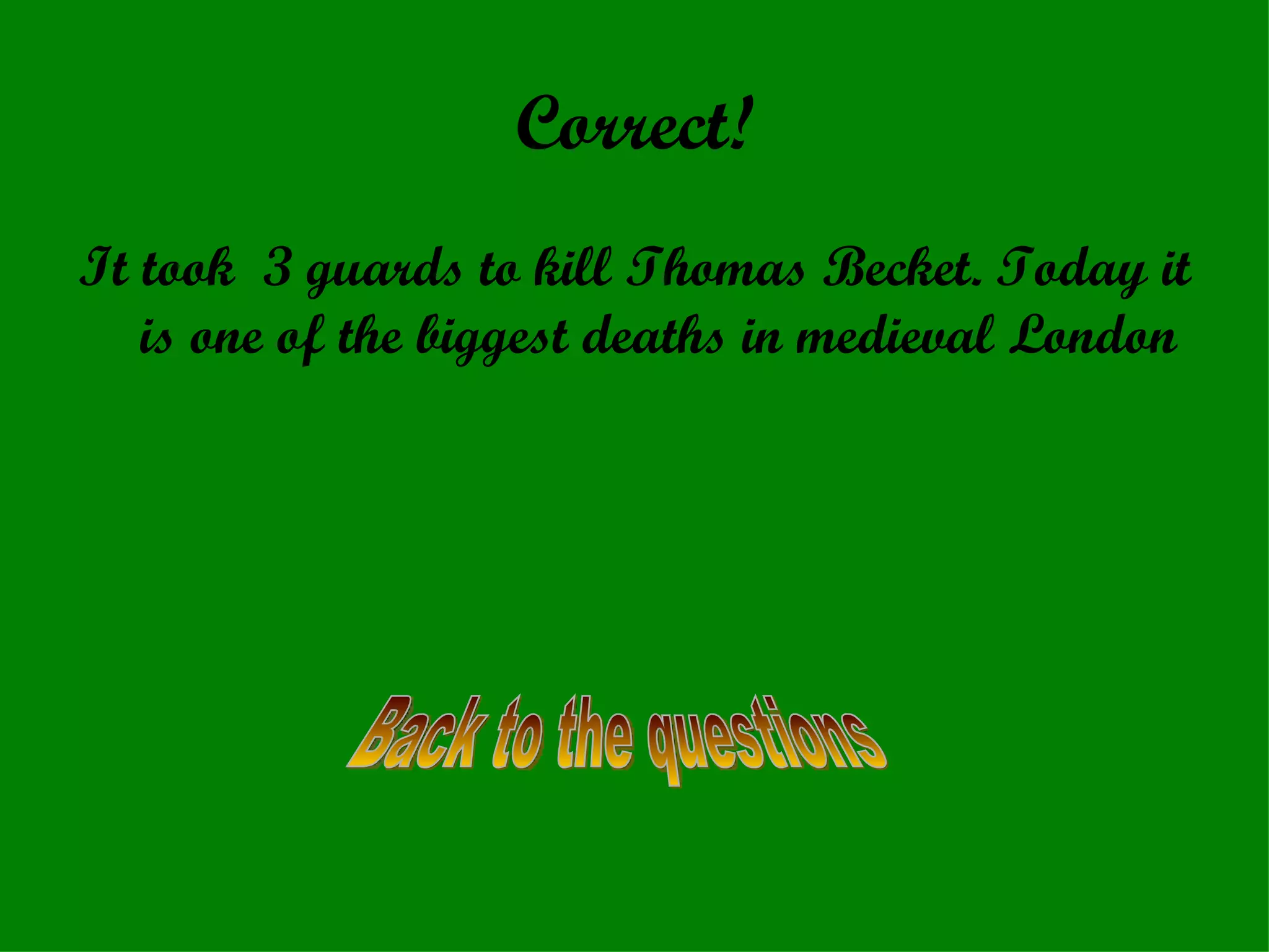 Thomas becket history project quiz | PPT