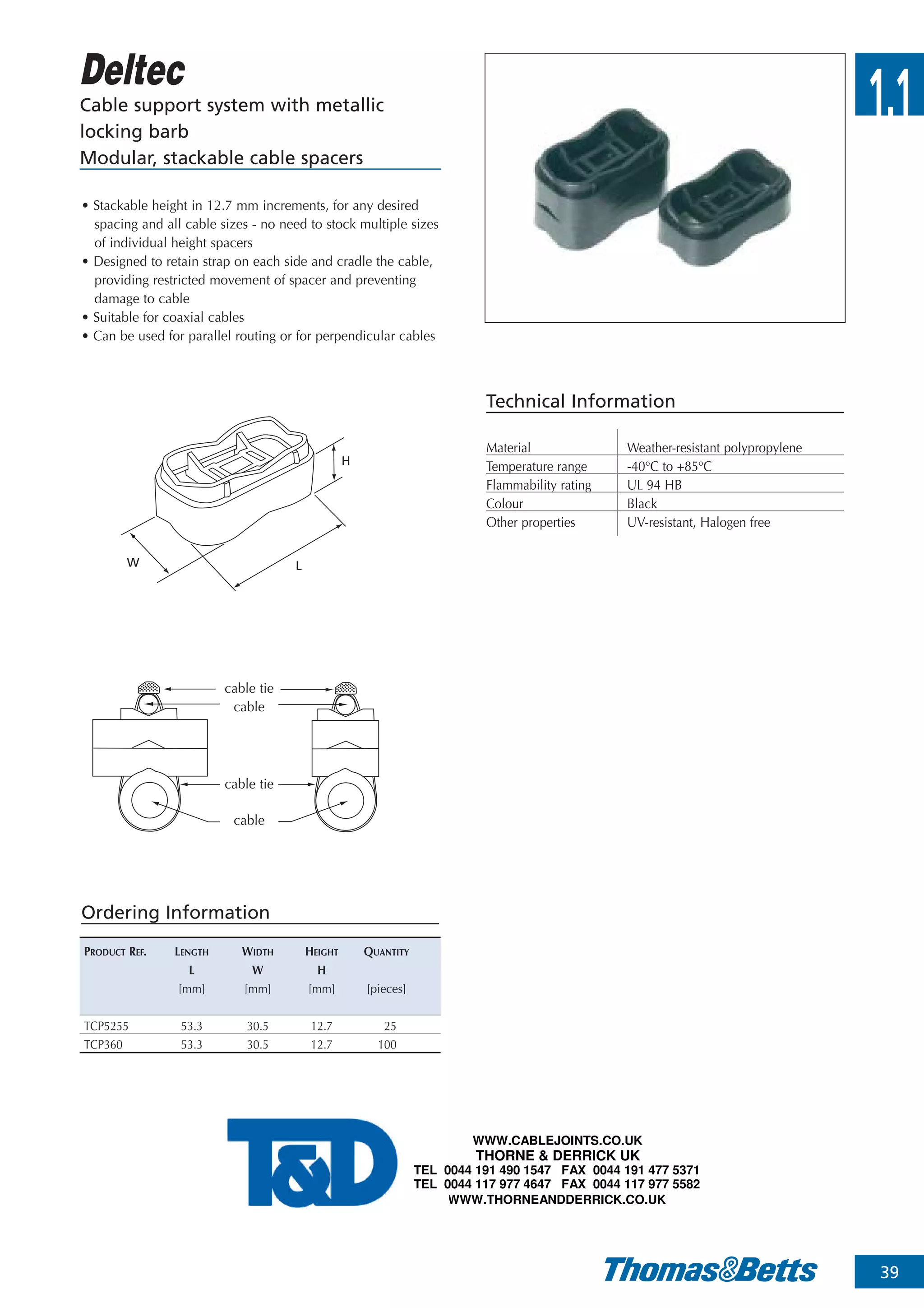 Thomas & Betts Deltec Continuous Length Cable Ties | PDF | Chemistry ...