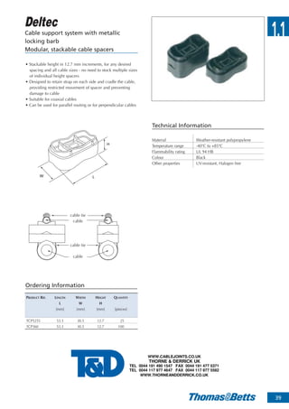 Thomas & Betts Deltec Continuous Length Cable Ties | PDF | Chemistry ...
