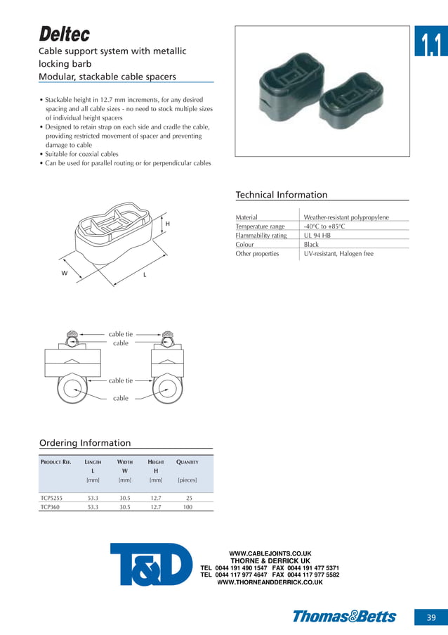 Thomas & Betts Deltec Continuous Length Cable Ties | PDF | Chemistry ...