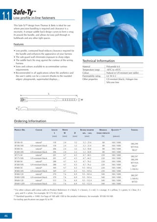 Thomas & Betts Safe-Ty Low Profile Cable Ties | PDF