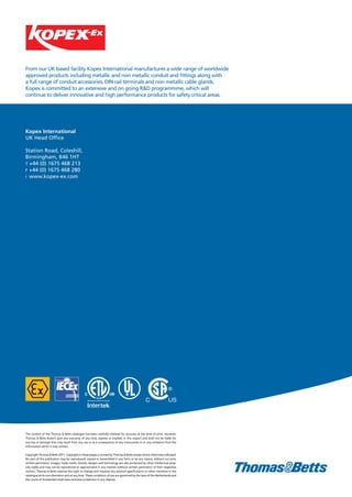 Thomas & Betts Kopex - Understanding Hazardous Areas & Specifying ...