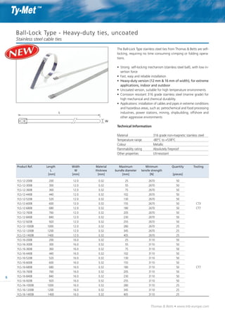 Thomas & Betts Ty-Met Cable Ties - Stainless Steel | PDF