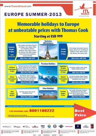 Thomas cook europe flyer | PDF