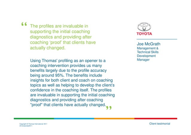 Thomas Corporate Presentation | PPT