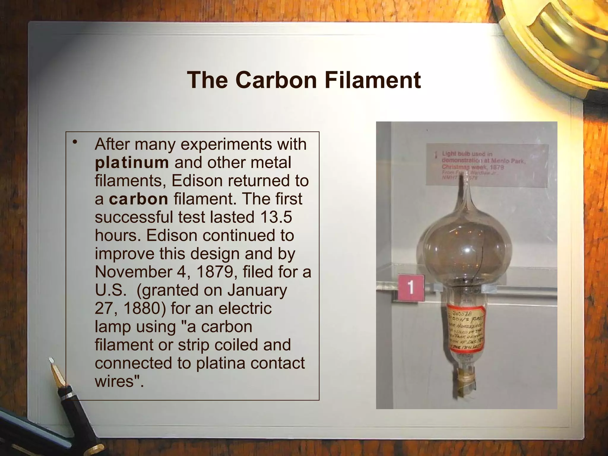 Edison and the invention of the incandescent light bulb | PPT