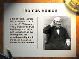 Edison and the invention of the incandescent light bulb | PPT