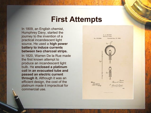Edison and the invention of the incandescent light bulb | PPT ...