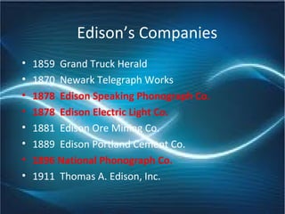 Thomas edison | PPT
