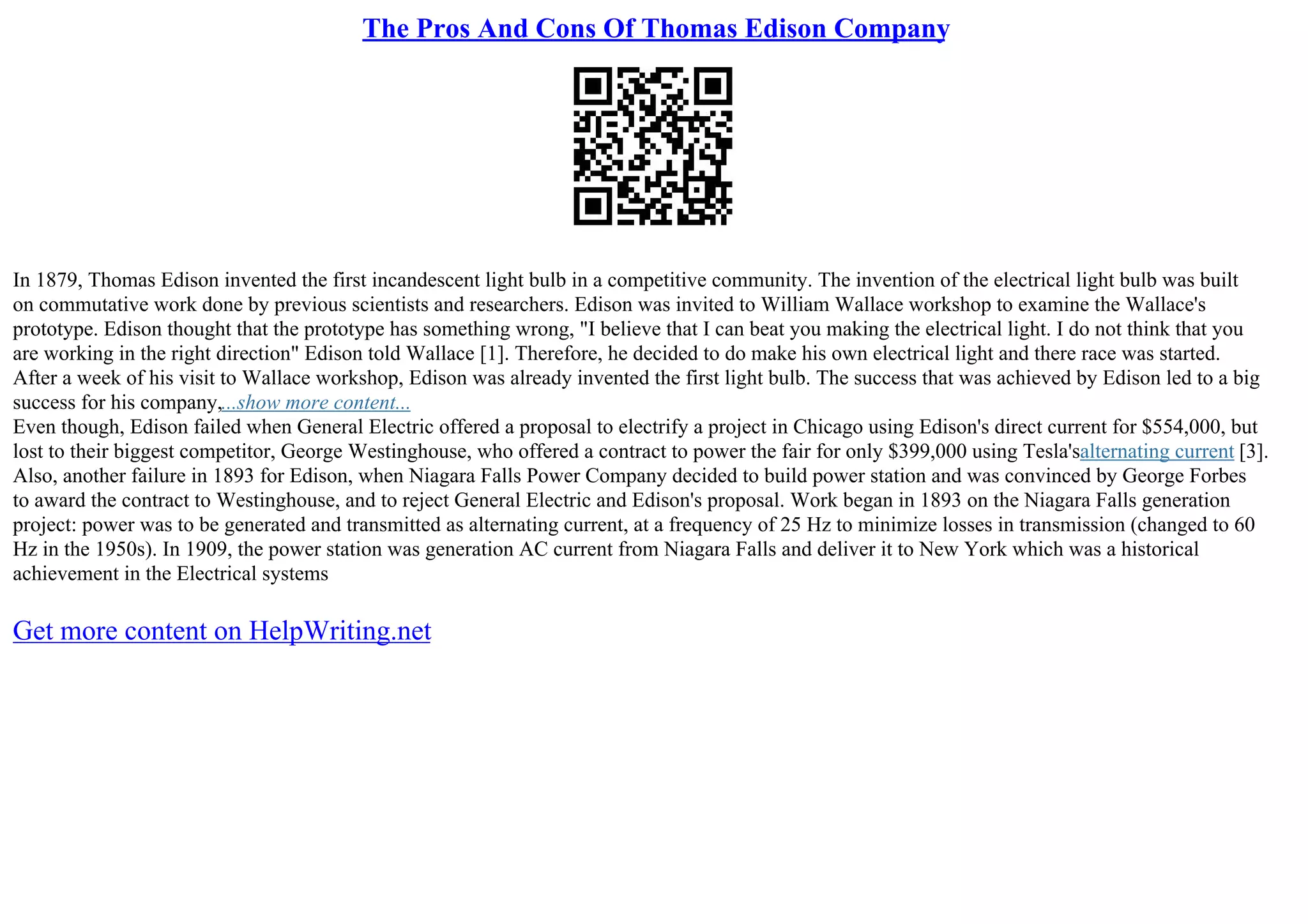 Thomas Edison Edison | PDF | Science