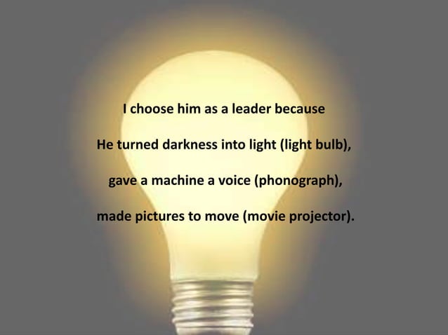 Thomas Edison Leadership | PPT