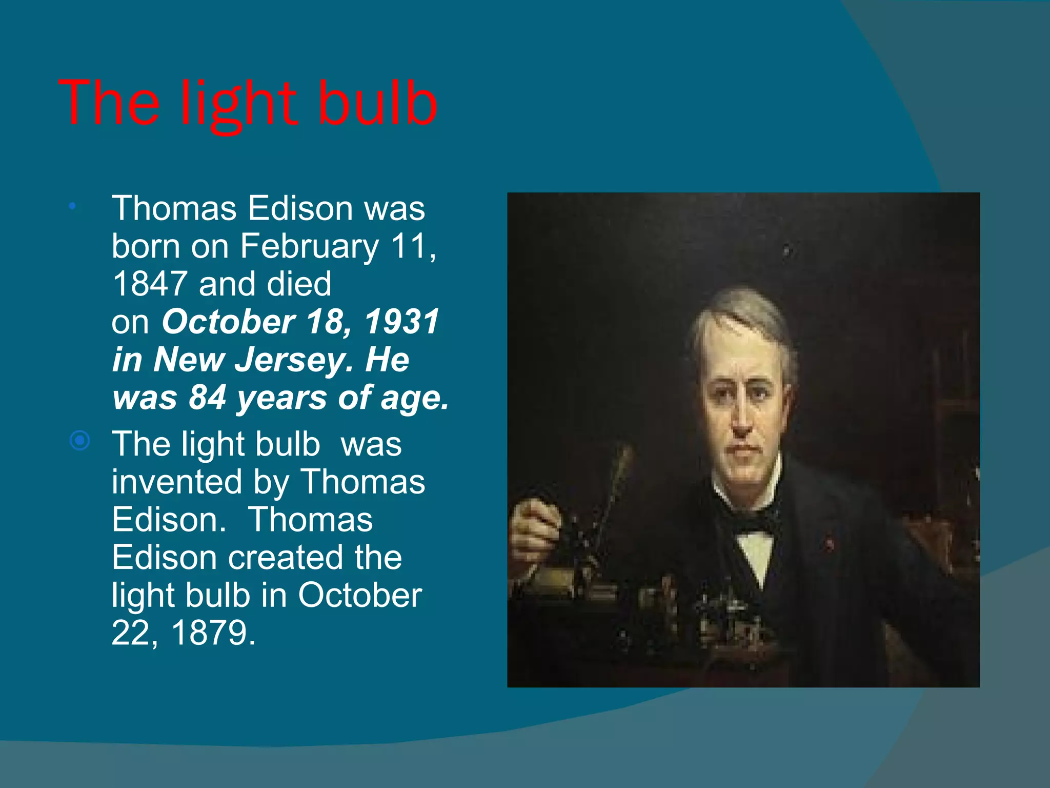 Thomas edison project | PPT