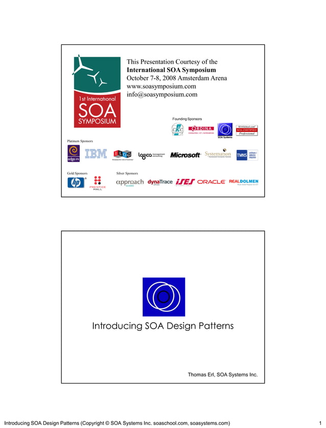 Thomas Erl Introducing S O A Design Patterns | PDF