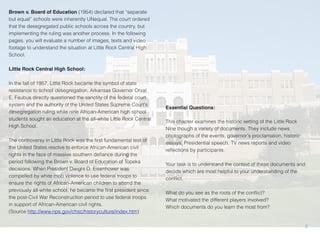 Little Rock Nine: Evaluating Historical Sources by Christy Thomas | PDF