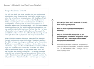 Little Rock Nine: Evaluating Historical Sources by Christy Thomas | PDF