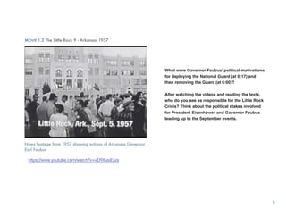 Little Rock Nine: Evaluating Historical Sources by Christy Thomas | PDF