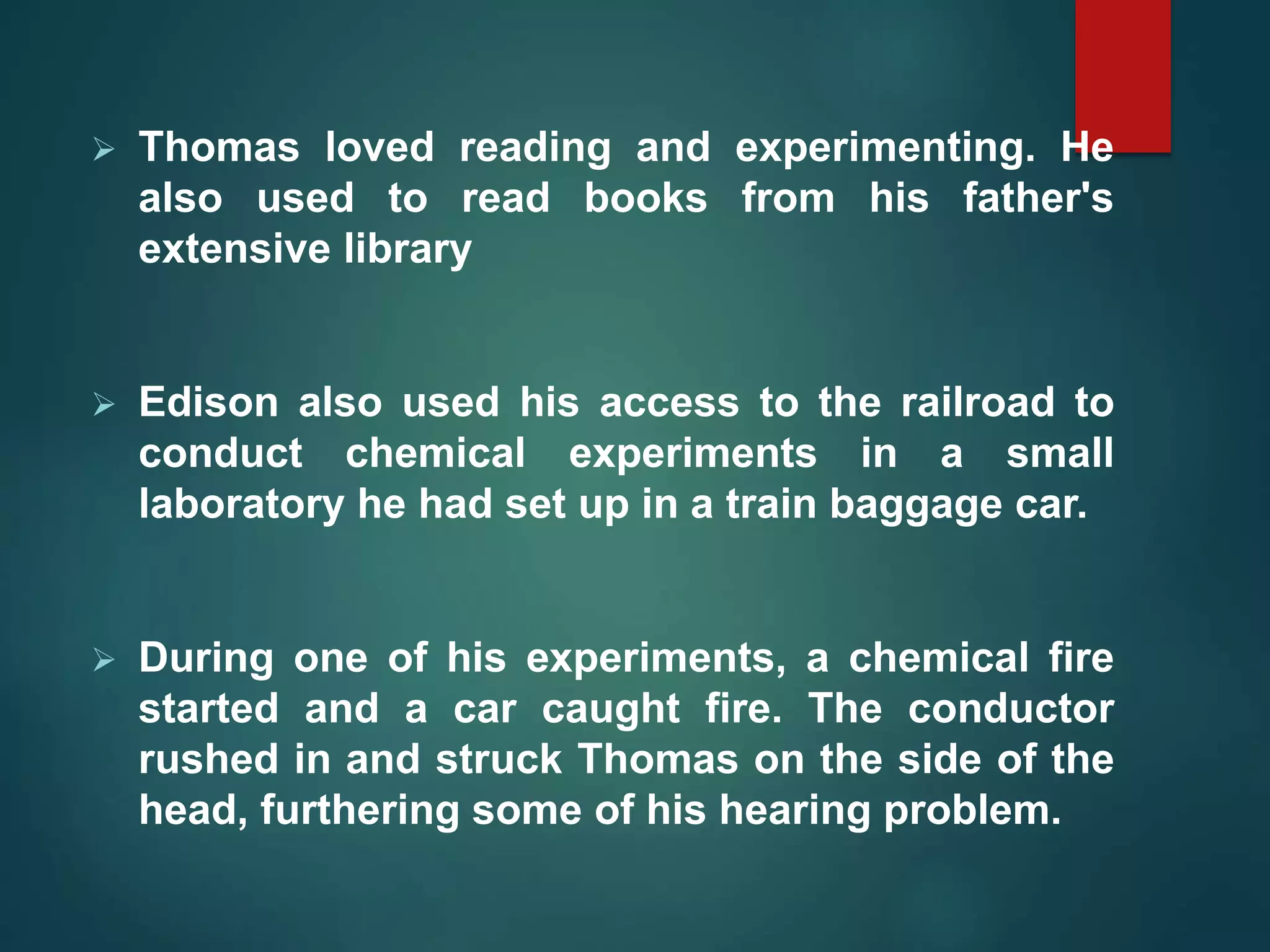 Life of A Great Scientist - Thomas Edison | PPTX