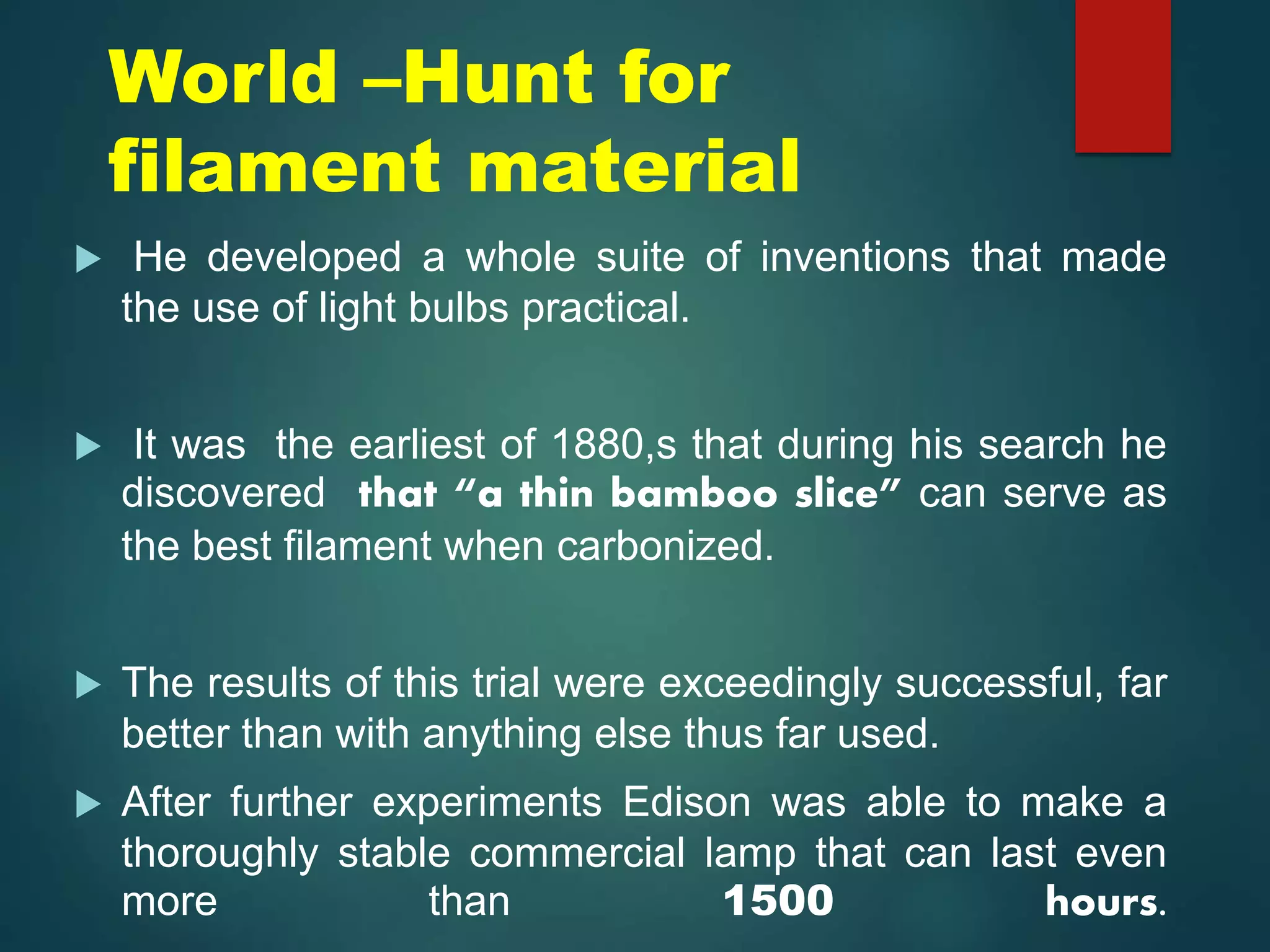 Life of A Great Scientist - Thomas Edison | PPTX