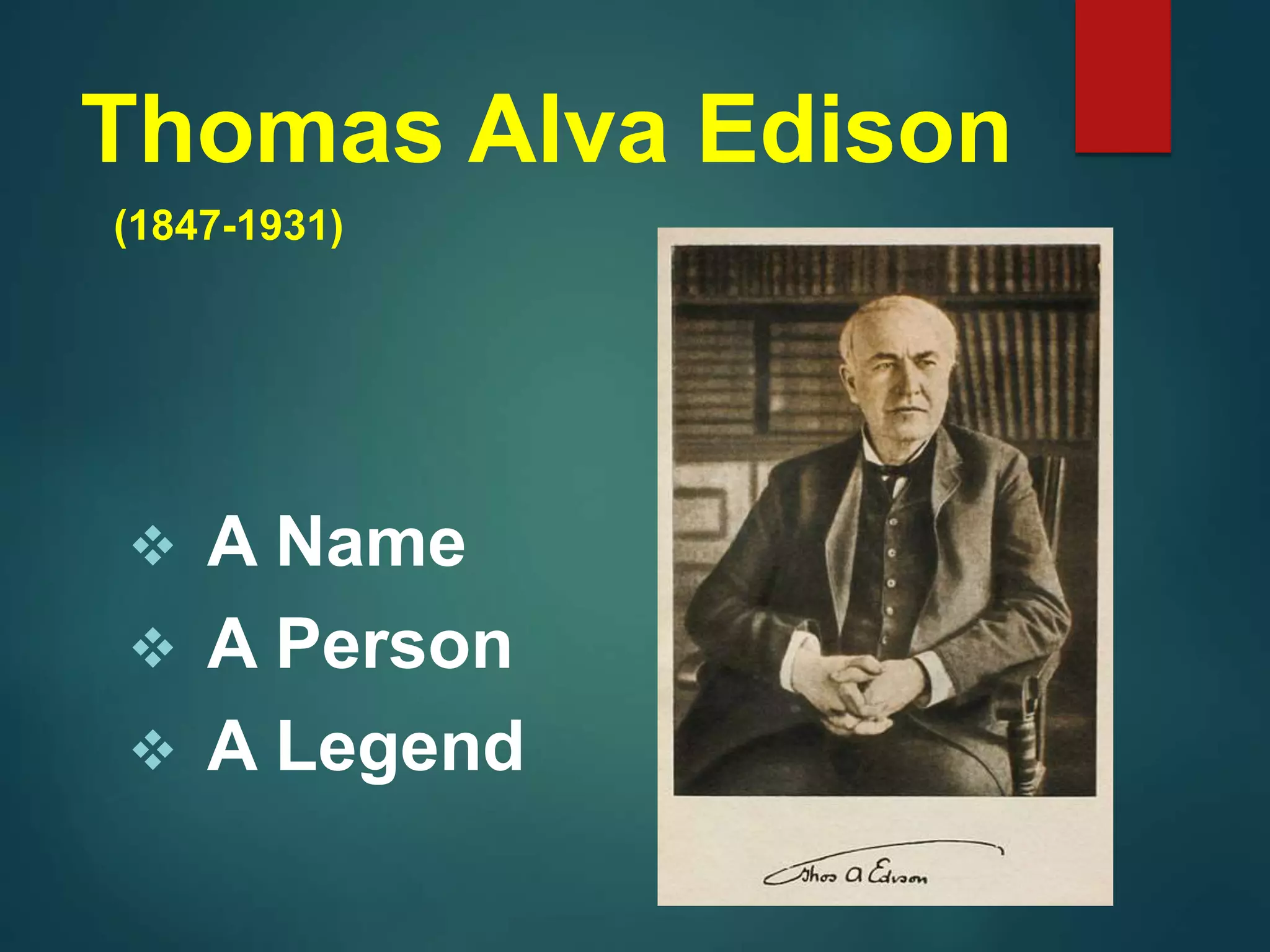 Life of A Great Scientist - Thomas Edison | PPTX