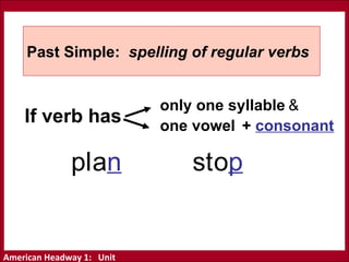 Unit 7 simple past | PPT
