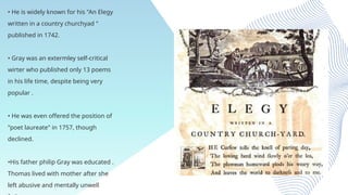 THOMAS GRAY - OVERVIEW . pptx Presentation | PPTX
