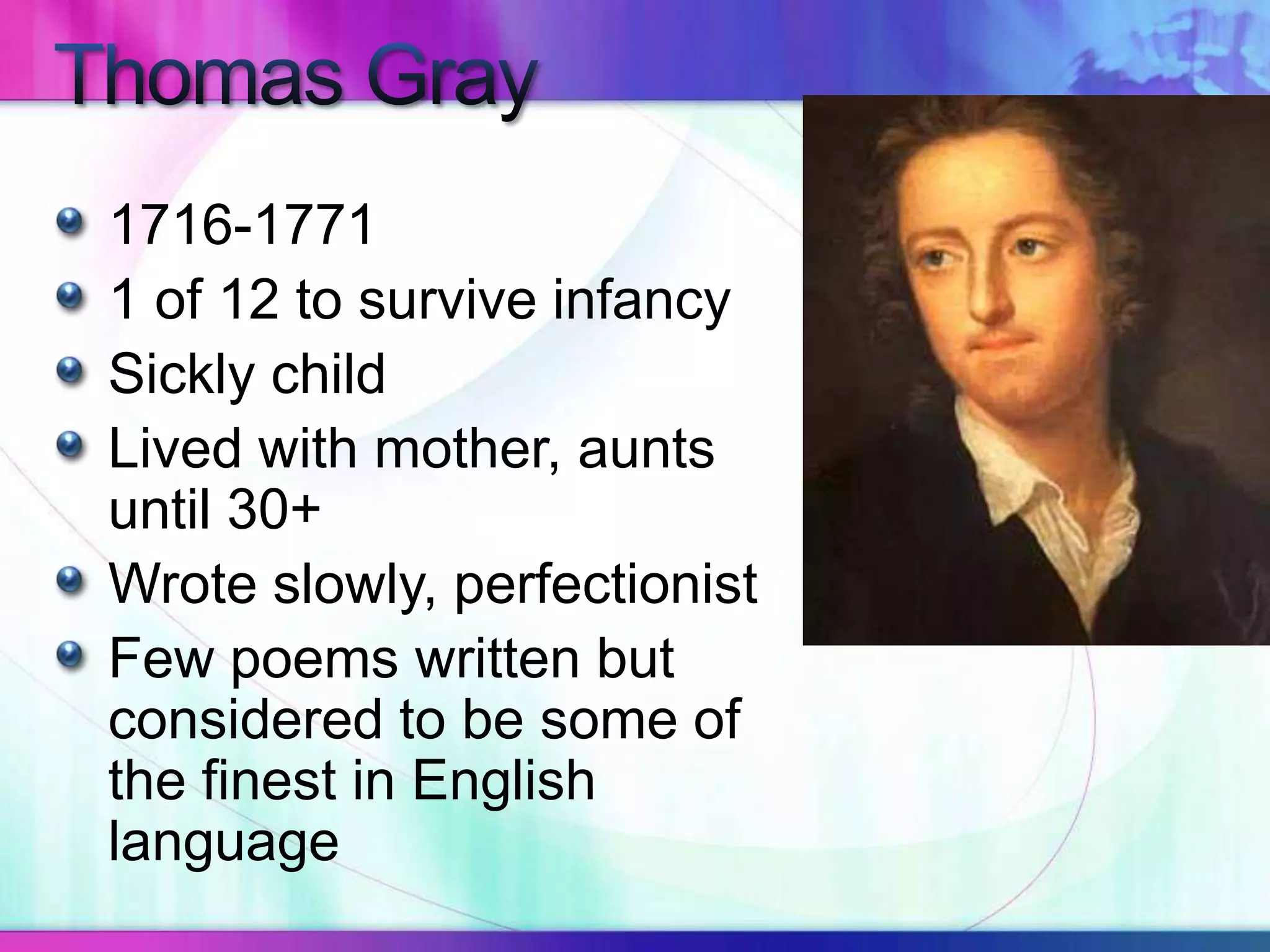Thomas Gray, "Elegy..." | PPTX