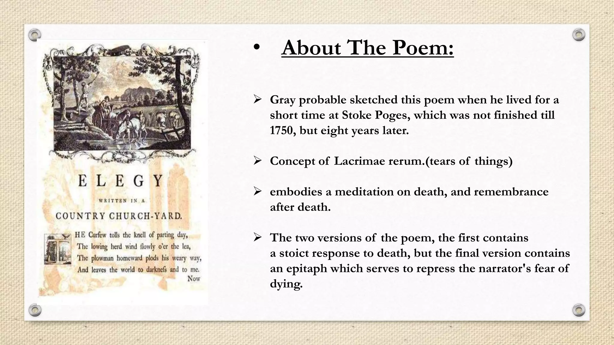 Thomas gray, elegy | PPT