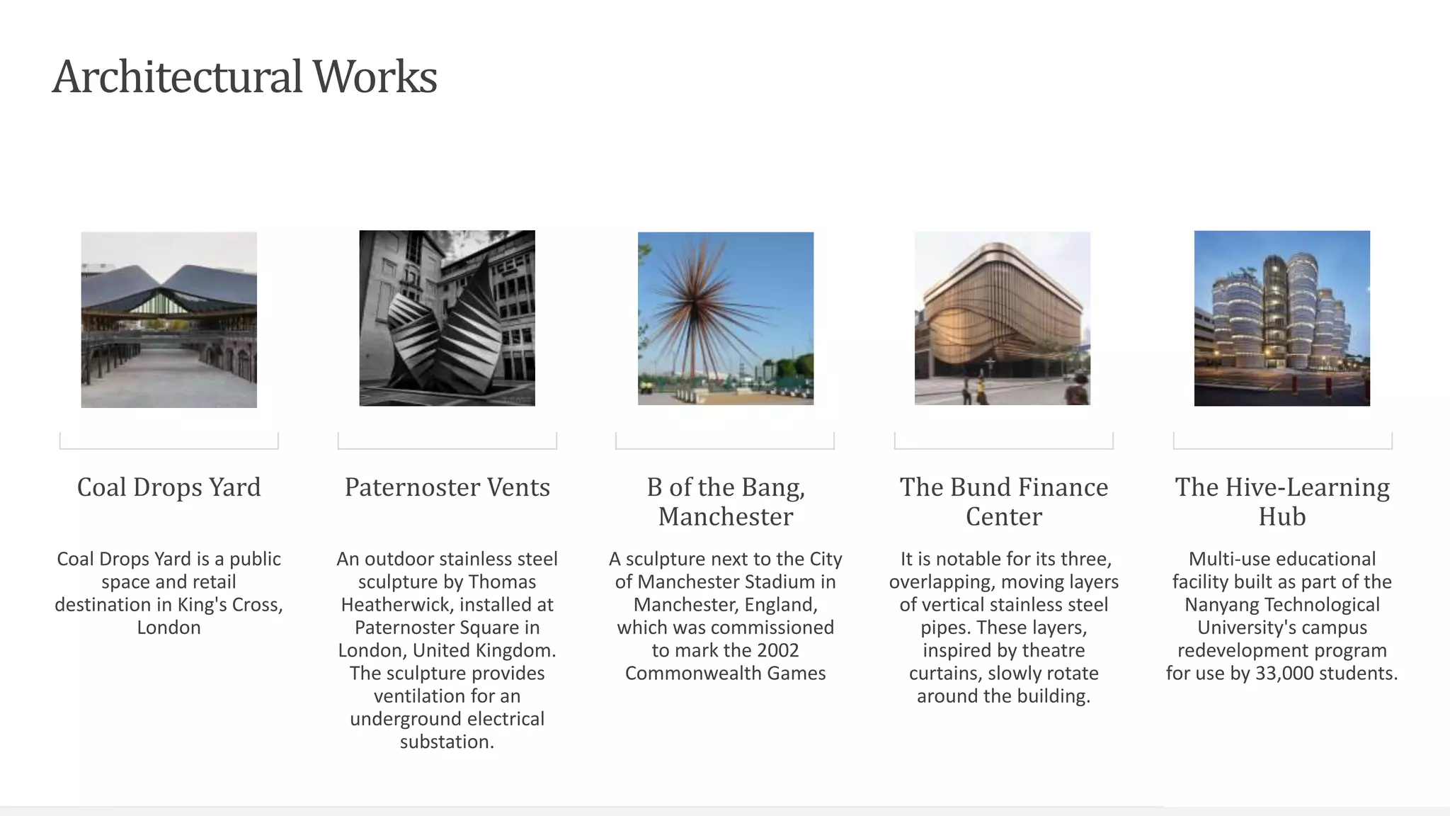 Thomas Heatherwick Industrial Work | PPTX