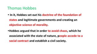 THOMAS HOBBES: Ideas, Concepts and Countributions | PPT