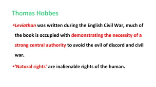 THOMAS HOBBES: Ideas, Concepts and Countributions | PPT