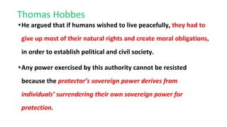 THOMAS HOBBES: Ideas, Concepts and Countributions | PPT