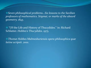 Thomas hobbes 1588 1679 | PPTX