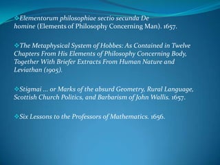 Thomas hobbes 1588 1679 | PPTX