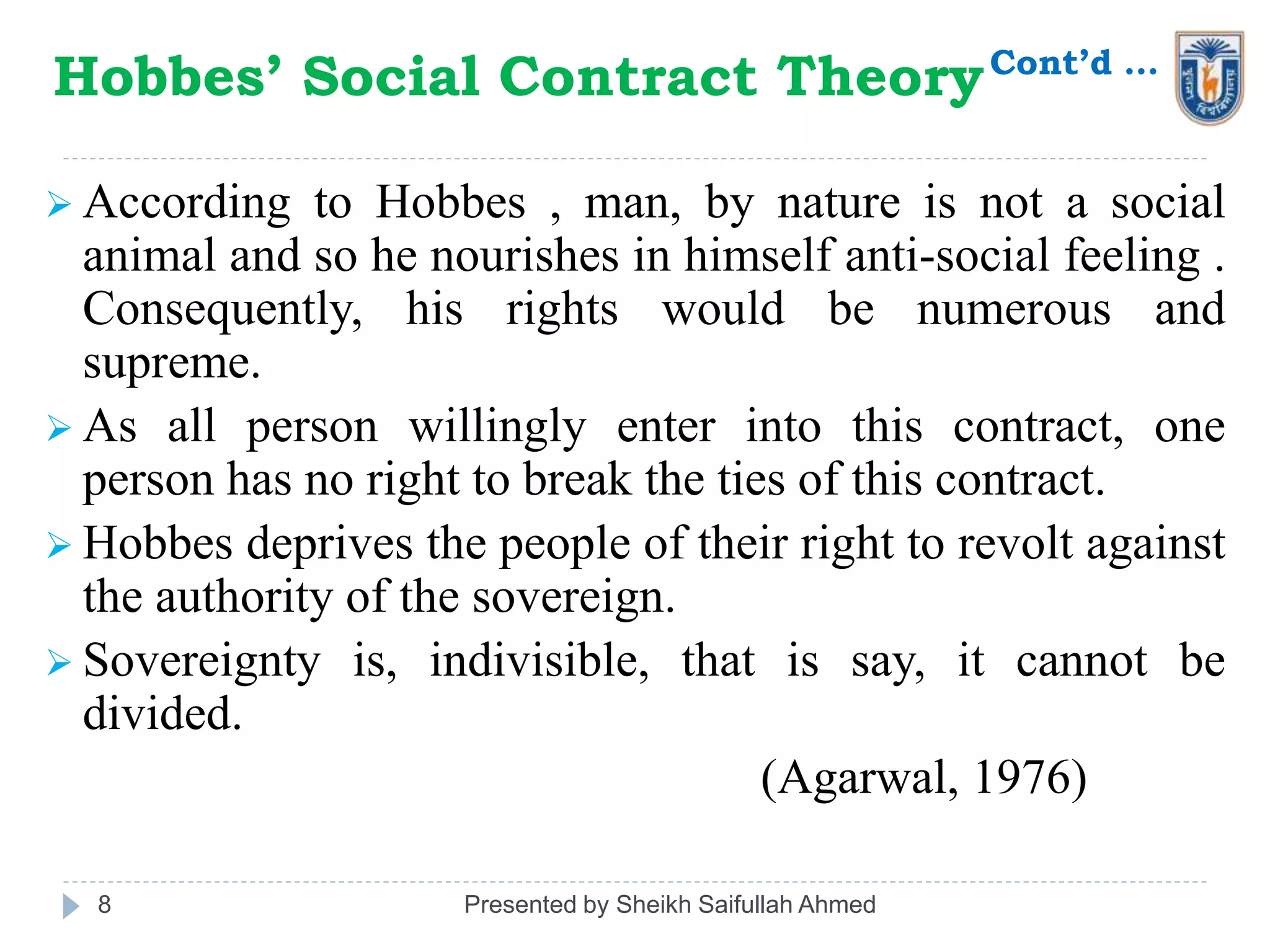 Thomas Hobbes and The Social Contract | PPTX