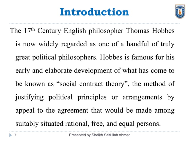 Thomas Hobbes and The Social Contract | PPTX