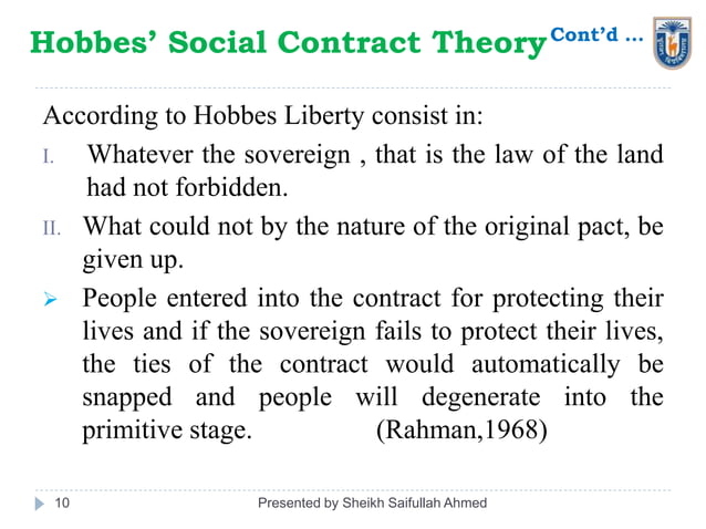 Thomas Hobbes and The Social Contract | PPTX