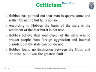 Thomas Hobbes and The Social Contract | PPTX