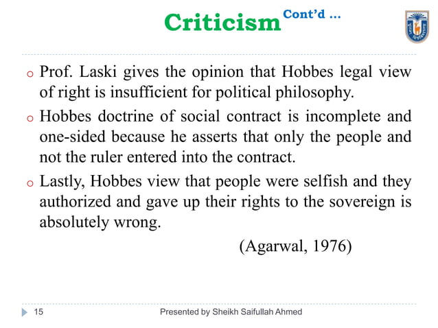 Thomas Hobbes and The Social Contract | PPTX