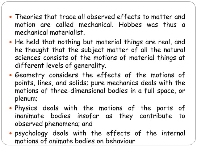 Thomas hobbes ppt | PPTX | Physics | Science