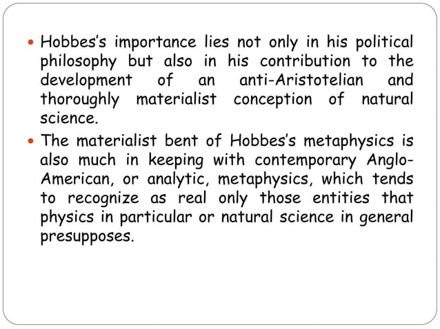 Thomas hobbes ppt | PPTX | Physics | Science
