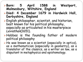 Thomas hobbes ppt | PPTX
