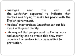 Thomas hobbes ppt | PPTX