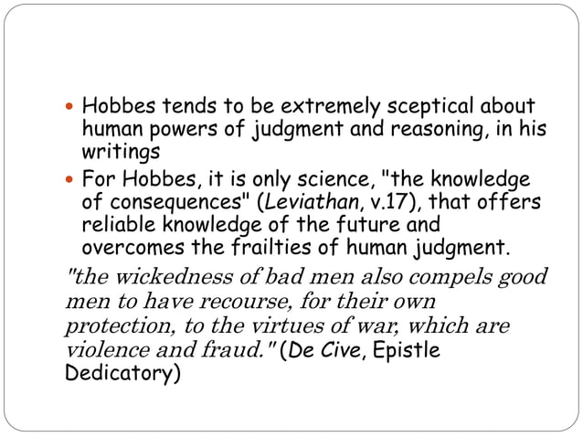 Thomas hobbes ppt | PPTX | Physics | Science